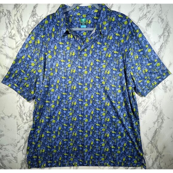 Pro Tour | Shirts | Pro Tour Mens Coolplay Xxl Shirt Blue Yellow Fish ...